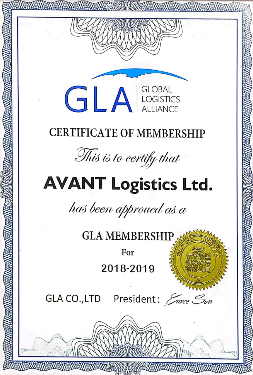 Certifications – Avant Logistics Limited