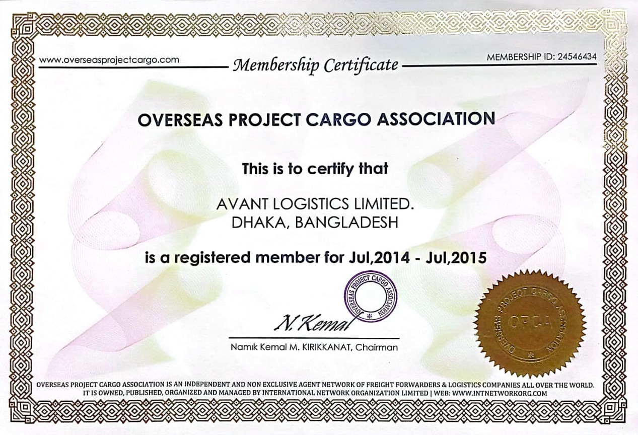 Certifications – Avant Logistics Limited