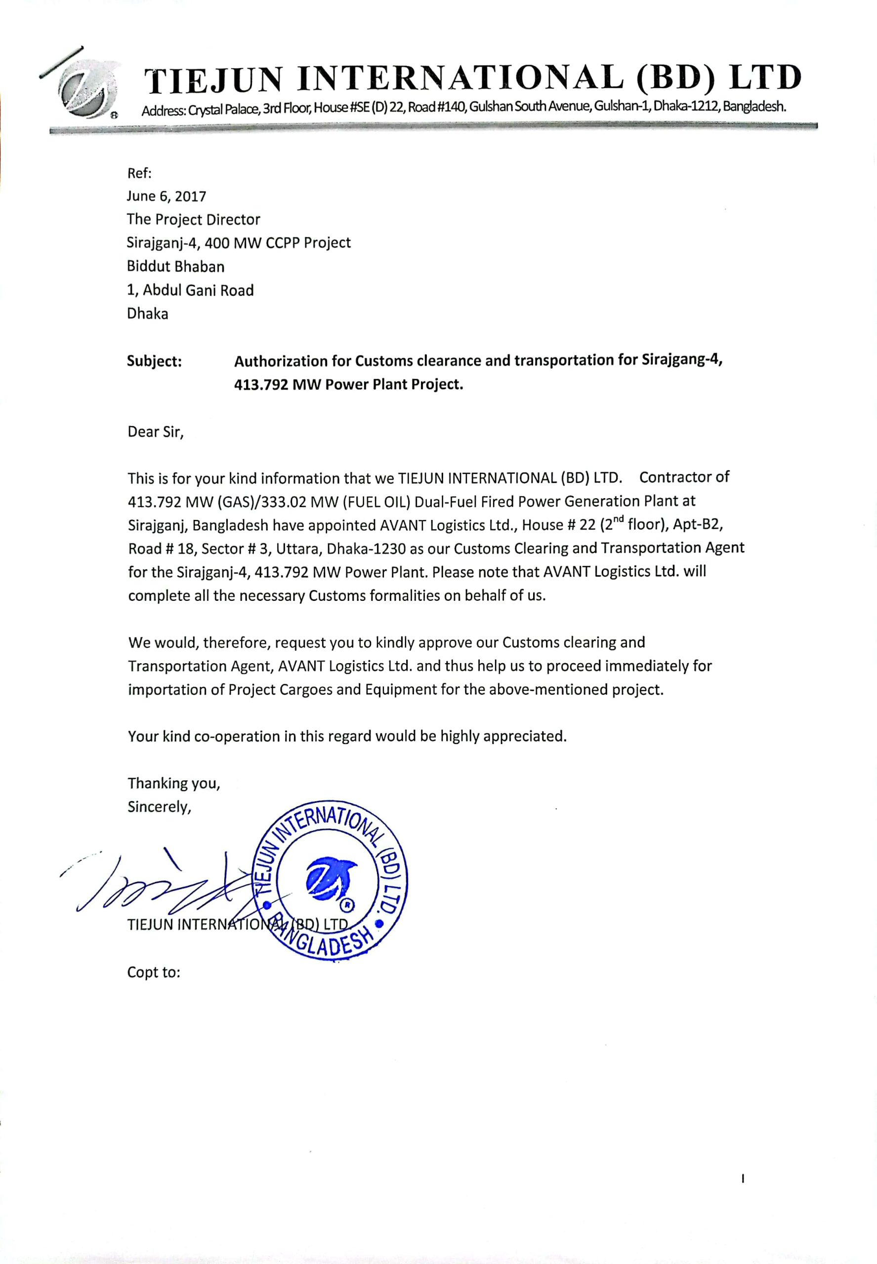 Certifications – Avant Logistics Limited
